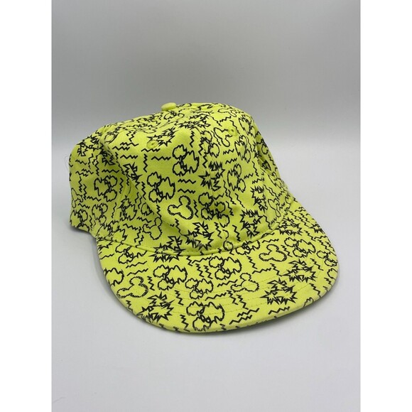 Disney | Accessories | Vintage Disney Parks Hat Neon Yellow Electric ...